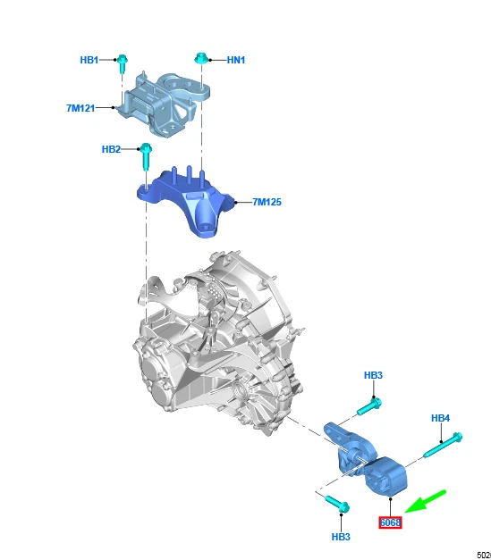 FORD PUMA MK2 Gearbox Mount Torque Restrictor 2470480 M1T1-6P082-AA NEW ...