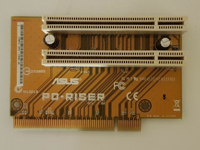 ASUS PD-RISER 2X PCI slot card 94V-0 06 38 E153302 EUR 9,99 - PicClick FR