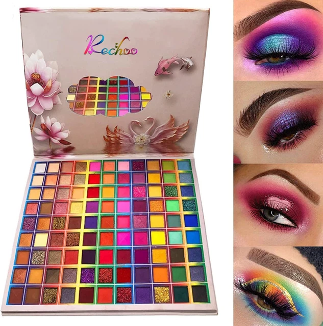 99 OMBRETTI COLORATI Professionali Palette Trucchi per Occhi Tavolozza ...