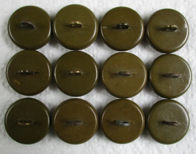 12X BRITISH ARMY:&GENERAL SERVICE BUTTONS" (25mm, WW2 Bakelite War ...