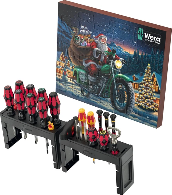 WERA 05136610001 ADVENT Calendar 2025, 28 Unique Screw Tool ...