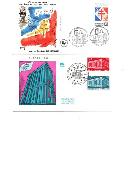 LOT DE 2 Enveloppes 1Er Jour France 1969 1990 EUR 1,30 - PicClick FR