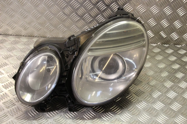 MERCEDES BENZ W211 E-Class MOPF headlights main headlights left H7 £97. ...