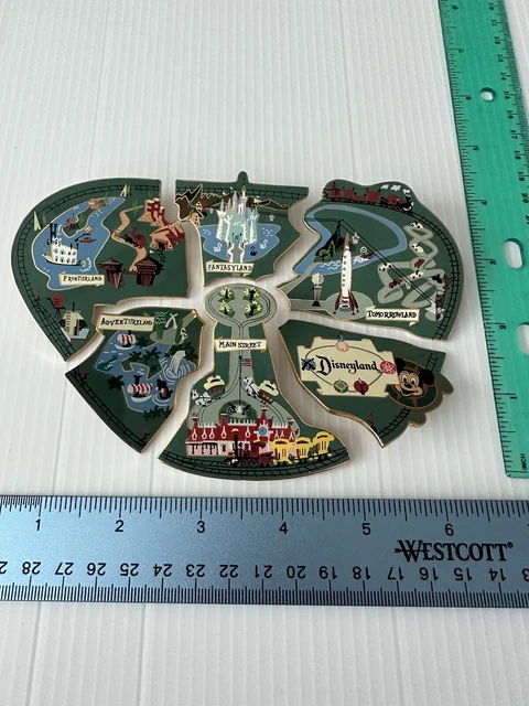DISNEY DISNEYLAND PARK Atlas Lands Map Puzzle Piece Cast Jumbo LE Pin ...