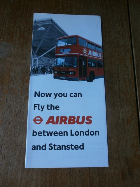 LONDON TRANSPORT TIMETABLE Leaflet-Airbus Routes A3 to Stansted, 1991 £ ...