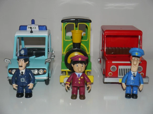 POSTMAN PAT TOYS Bundle Large Friction Van Police Car Rocket 3 Figures ...