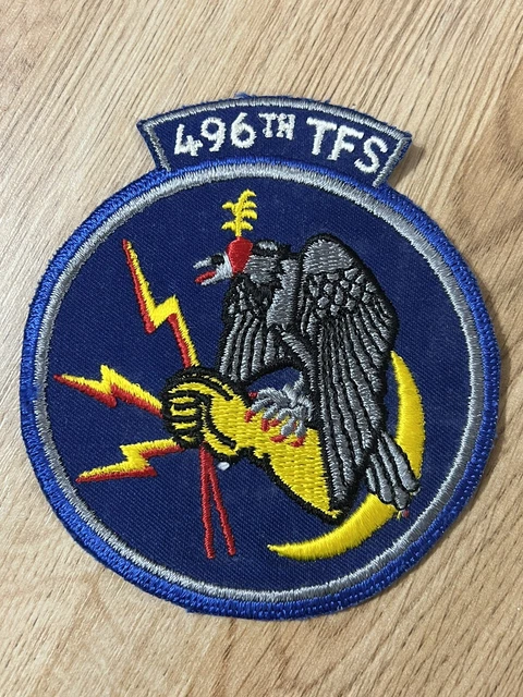 VINTAGE PATCH “496TH Tactical Fighter Squadron” USAF 🇺🇸 RARE 1970 EUR ...