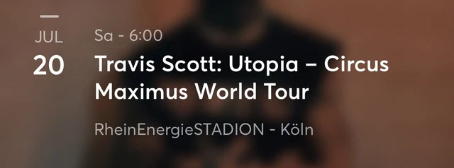 TRAVIS SCOTT: UTOPIA - Circus Maximus World Tour EUR 330,00 - PicClick DE