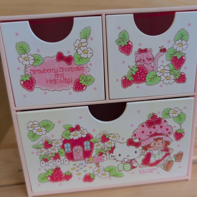 STRAWBERRY SHORTCAKE AND Hello Kitty accessory case Showa retro Hobby ...