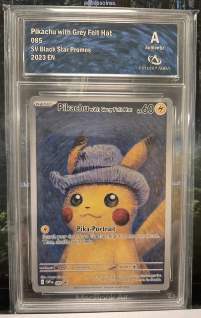 POKÉMON PIKACHU WITH Grey Felt Hat Van Gogh 085 SV Black Star Promos EN ...