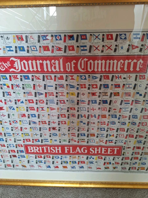 BRITISH AND COMMONWEALTH Merchant Fleets Flags and Funnels Poster £20. ...