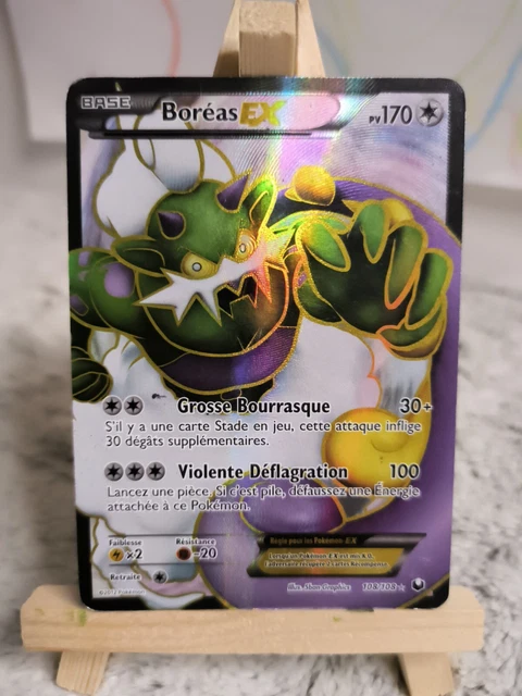 CARTE POKÉMON BORÉAS EX 108/108 Full Art Noir & Blanc Explorateurs ...