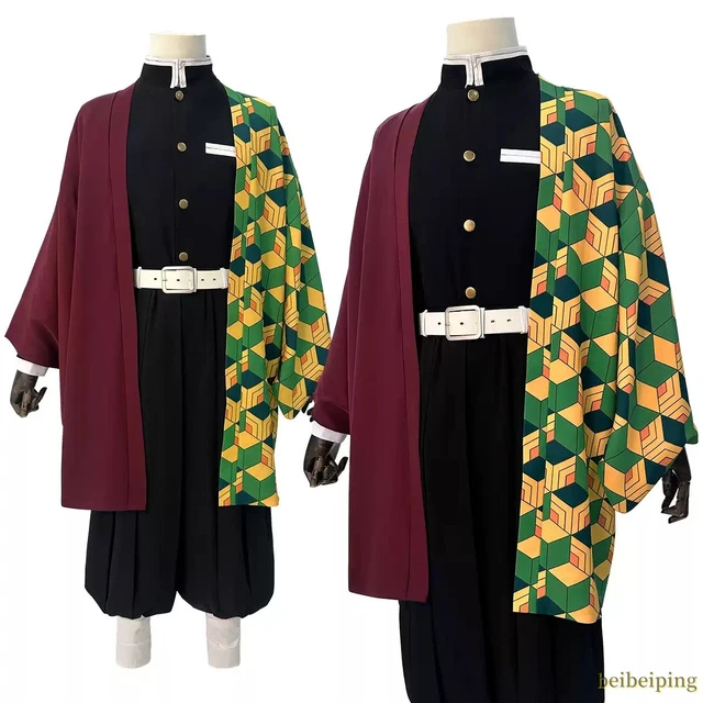 DEMON SLAYER TOMIOKA Giyuu Uniform Embroidered Suit Halloween Cosplay ...