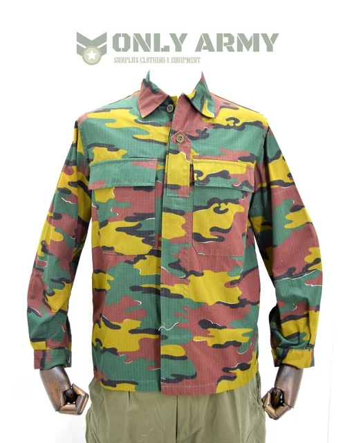 BELGIAN ARMY FIELD Jacket / Shirt Lightweight Combat Top BDU Jigsaw ...