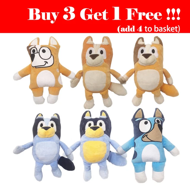 BLUEY FAMILY BINGO Dog Dad Mom Plush Doll Cartoon Stuffed Kids Adult ...