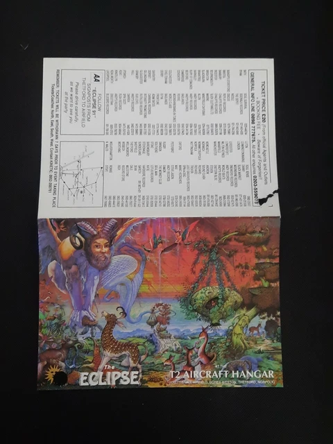 ECLIPSE RAVE FLYER Flyers 1/11/91 A4 T2 Aircraft Hangar Thetford ...