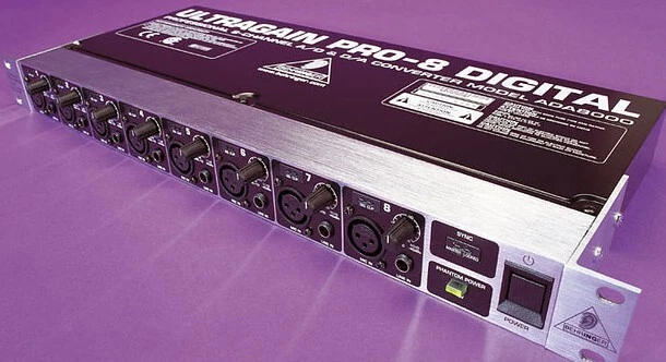 BEHRINGER ADA8000 ULTRAGAIN Pro-8 Digital 8-Channel A/D D/A Converter ...