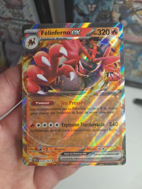 CARTE POKÉMON FELINFERNO Ex Full Art 034/162 Ev5 Secrète Force ...