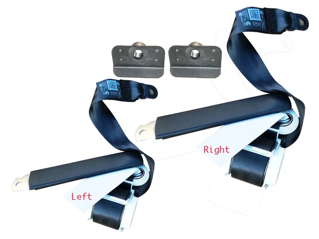 VW T5 T6. Transporter third row 2 x rear seat belts kit inc bar D ...