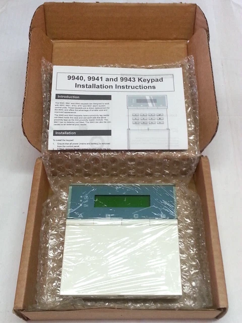 SCANTRONIC 9943 REMOTE Alarm Control LCD Keypad WITH Proximity Reader ...