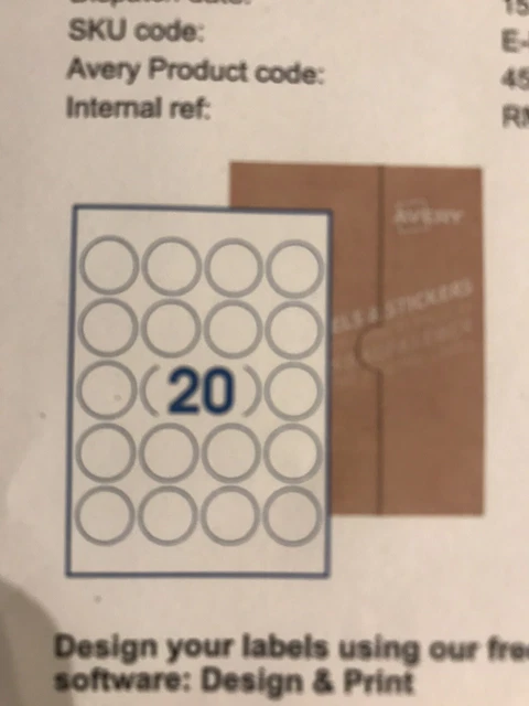 A4 SHEET ROUND Circular Labels White Laser Inkjet Printer Stickers 45mm ...