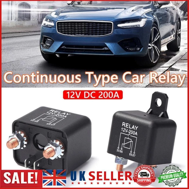 HEAVY DUTY SPLIT Charge Relay 4 Pin 200A 12V DC for Car Automotive Boat ...