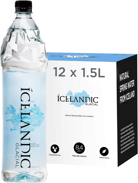 ICELANDIC GLACIAL PREMIUM Spring Water, 12 X 1.5 Litre $64.43 - PicClick AU
