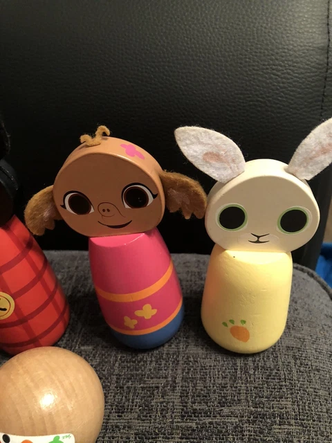 BING WOODEN CHARACTER Bowling Skittles Characters CBeebies EUR 12,44 ...
