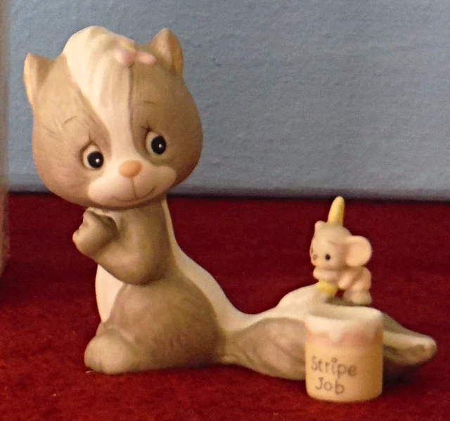 FIGURINE BRIGHTEN SOMEONE'S DAY 1987 Skunk & Mouse Precious Moments ...