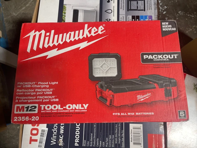 MILWAUKEE M12 PACKOUT Flood Light - Red (2356-20) $100.00 - PicClick