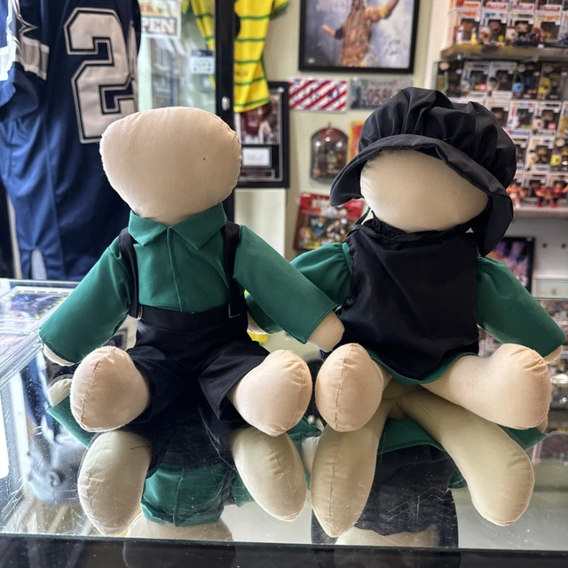 PAIR OF AMISH Faceless Doll Man & Lady Husband Wife Traditional Clothes ...