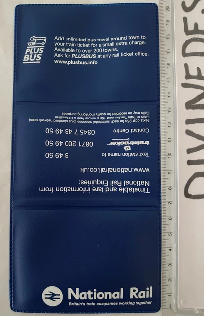 NATIONAL RAIL TICKET Wallet Oyster Card Holder Train Bus Advertising 3 ...