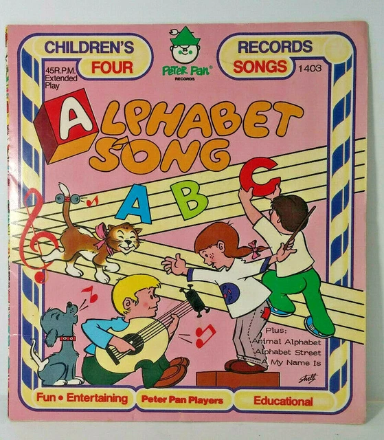 ALPHABET SONG ABC-PETER Pan Records-4 songs-45 RPM-Animal alphabet £12. ...
