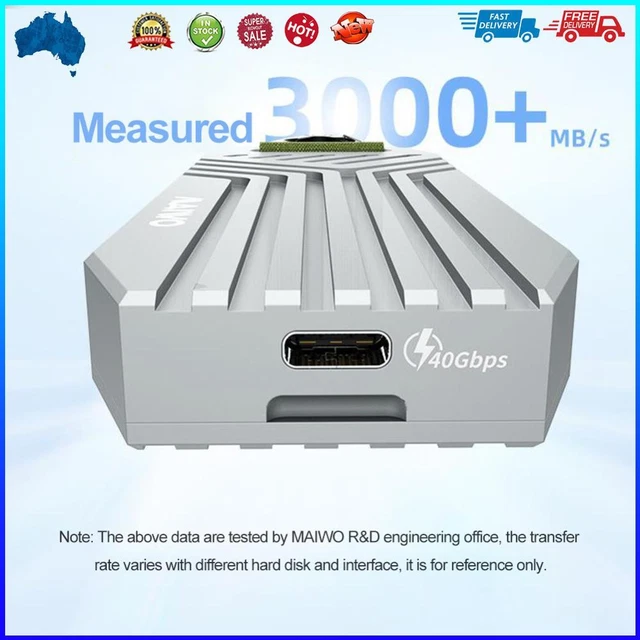 M2 NVME PORTABLE SSD Box Aluminum M.2 SSD Case USB4.0 40Gbps for ...