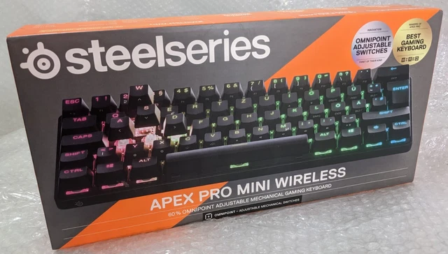 STEELSERIES APEX PRO Mini Wireless- Mechanical RGB Gaming Keyboard 60% F- Factor £132.90 ...