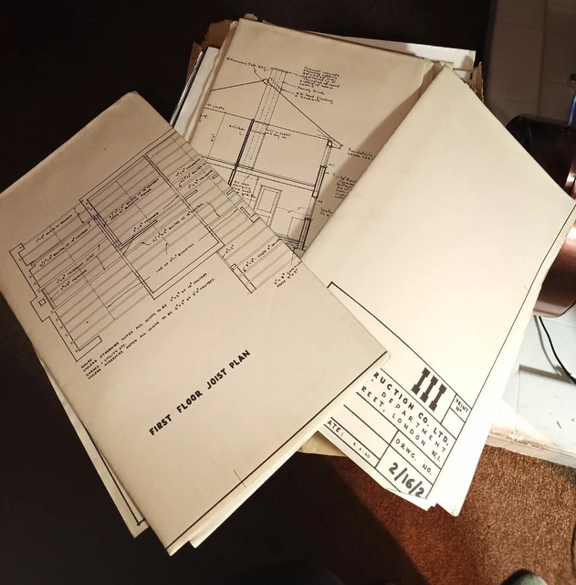 COLLECTION OF ARCHITECT'S Original House Drawings From The Early 1960s ...