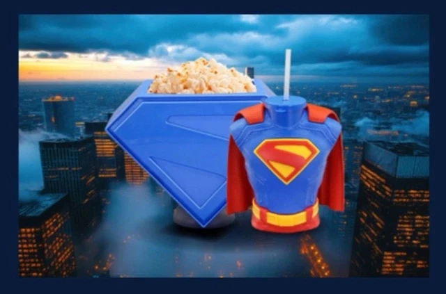 NEW SUPERMAN 2025 Odeon Popcorn Bucket (tin) & Drinks Cup £45.00 ...