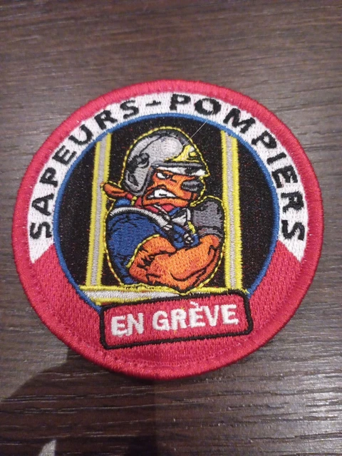 ÉCUSSON POMPIER SECURITE civile sdis pompier en grève EUR 7,00 ...