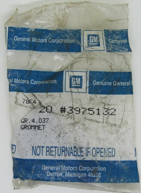 NEW GENUINE GM General Motors Oem Grommet Part No. 3975132 Sold ...
