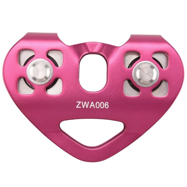 OUTDOOR CLIMBING PULLEY Biaxial Transport Steel Cable Expand Heart ...