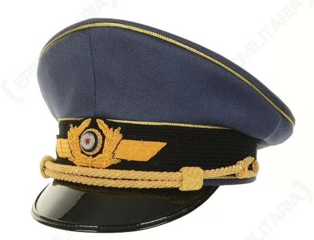 WW2 GERMAN LUFTWAFFE General's Visor Cap - Authentic Military Hat £69. ...