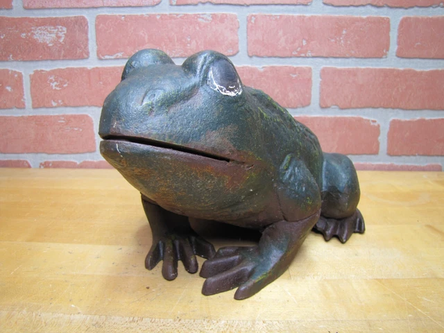 FROG OLD CAST Iron Large Doorstop Decorative Yard Garden Art Statue HD ...