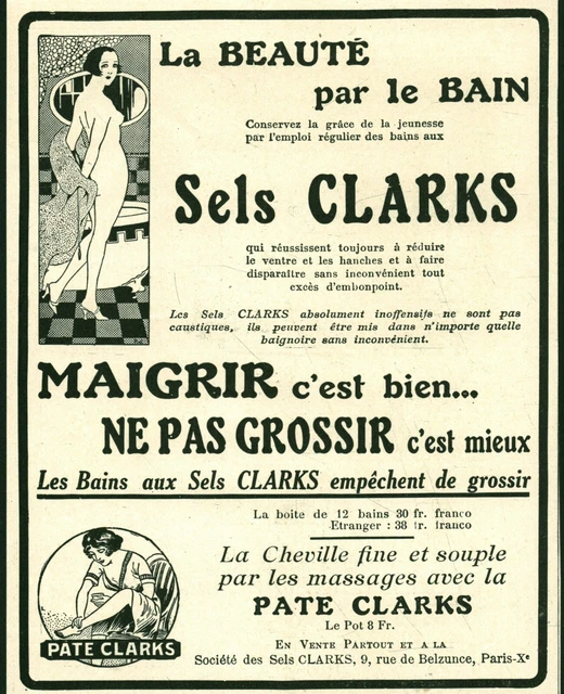 PUBLICITÉ ANCIENNE SELS Clarks 1925 ou 1928 issue de magazine EUR 6,50 - PicClick FR