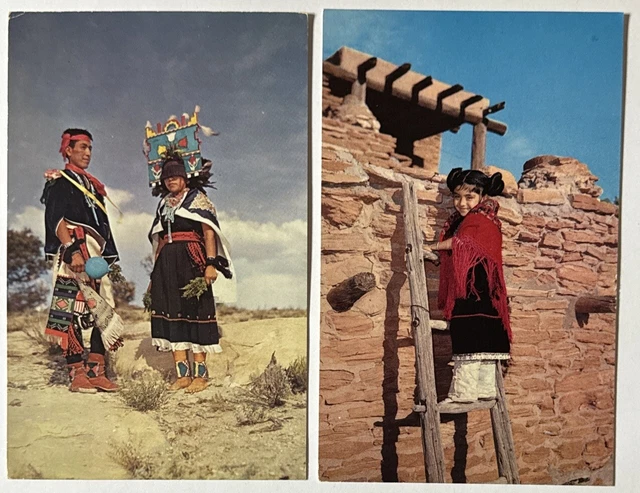 HOPI INDIAN GIRL & Hopi Dancers Vintage Native American x2 Postcards £8 ...