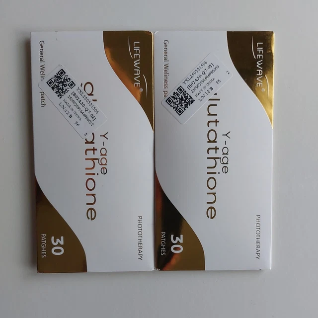 LIFEWAVE Y-AGE GLUTATHIONE Phototherapy Patches, 30-Pack Genuine Uk ...
