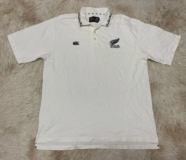 VINTAGE 90`S NEW Zealand All Blacks Rugby Union Shirt Canterbury Size L ...