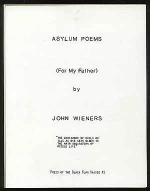 JOHN WEINERS / Asylum Poems For My Father 1969 £61.84 - PicClick UK
