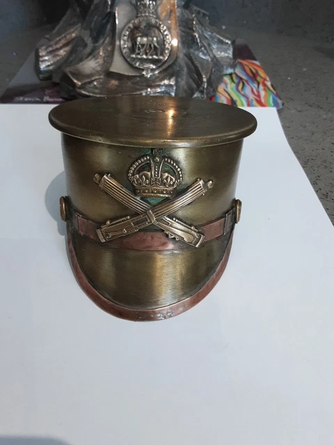 WW1 - TRENCH Art Machine Gun Corps Officers Cap Made From shell Dated ...