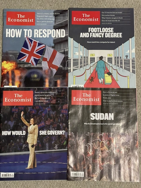 THE ECONOMIST MAGAZINE | 4 Issue Set | August 10th - September 6th 2024 ...