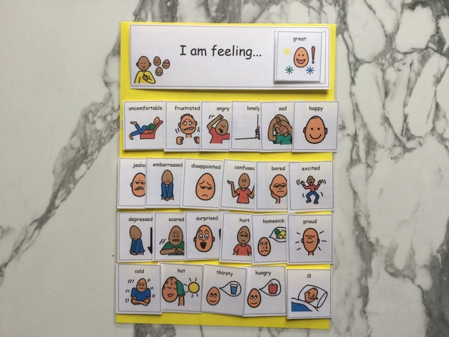 PECS/BOARDMAKER EMOTIONS COMMUNICATION Sheet For Autism/ASD/ADHD/SEN ...